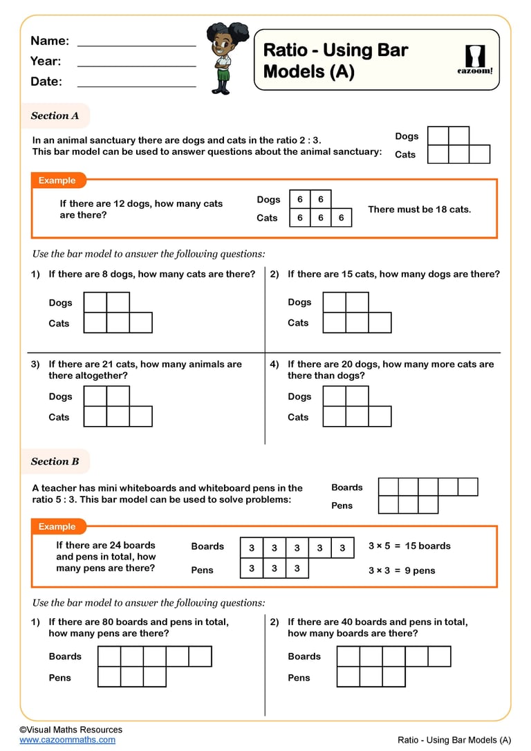 Ratio Reasoning Problems (B) Worksheet | Fun and Engaging Year 6 PDF ...
