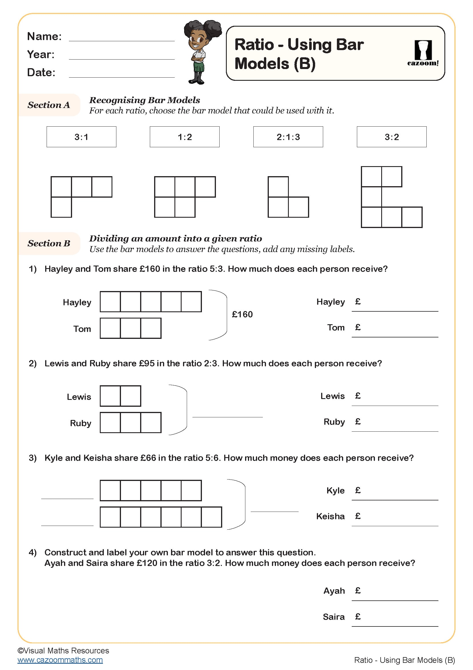 Ratio and Proportion Worksheets - Printable Worksheets on Ratio and ...
