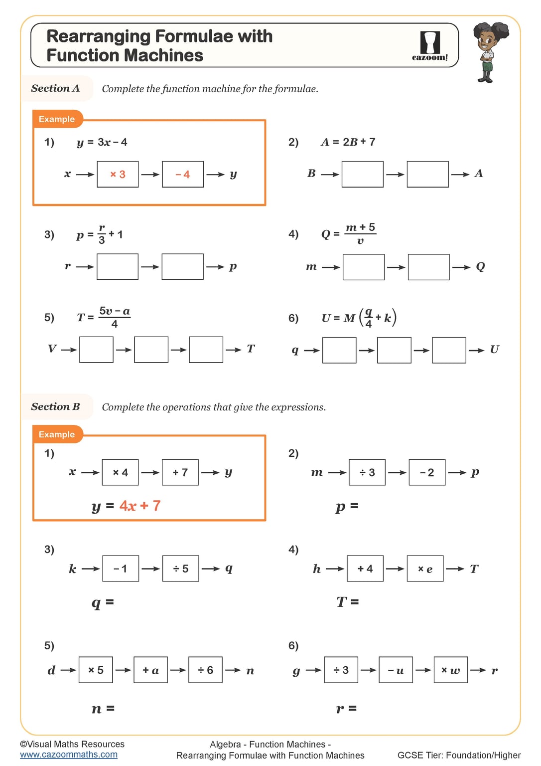 Find the Missing Functions Worksheet | Printable PDF Worksheets