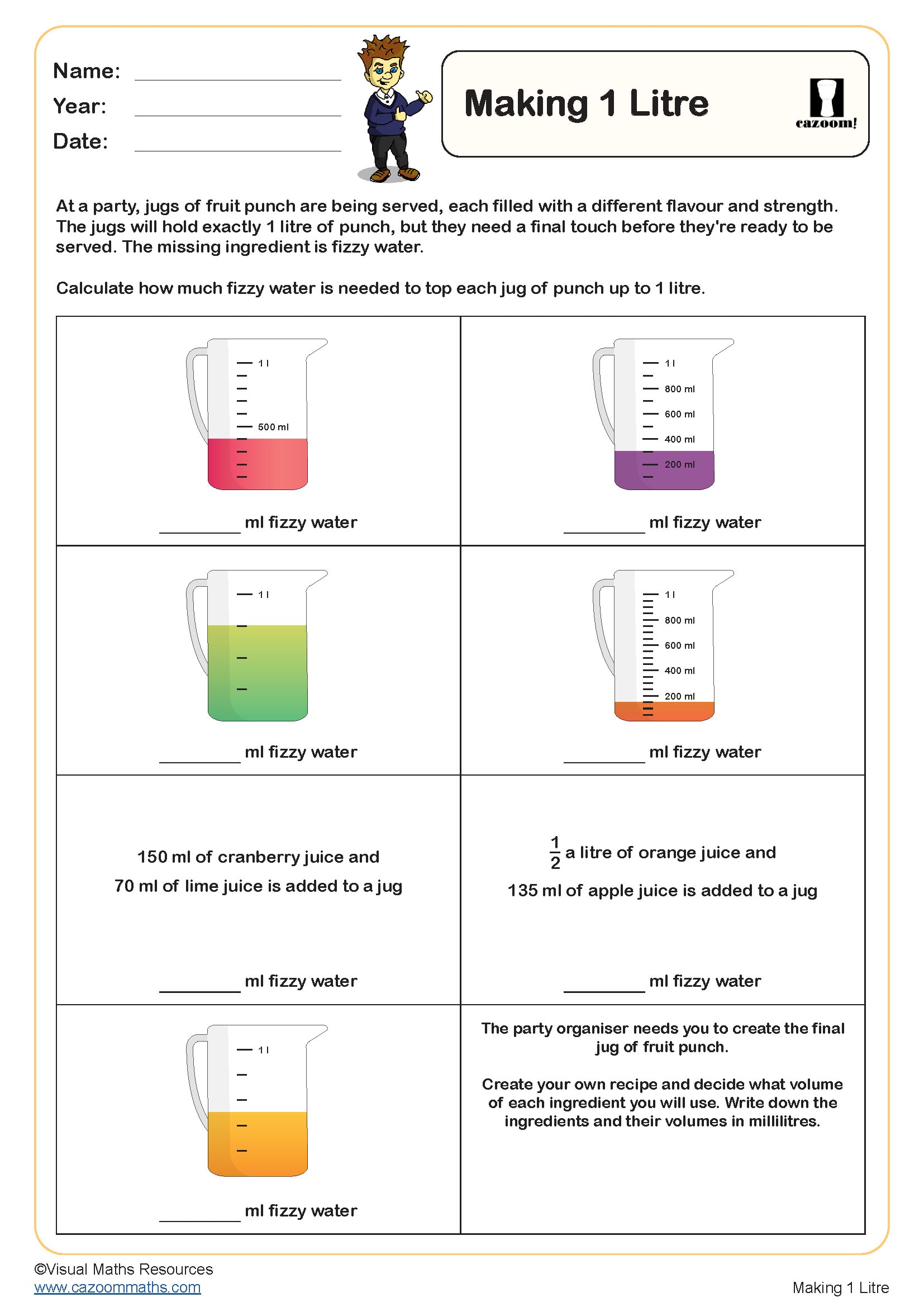 Year 3 Measurement Worksheets | PDF Printable Year 3 Measurement Worksheets