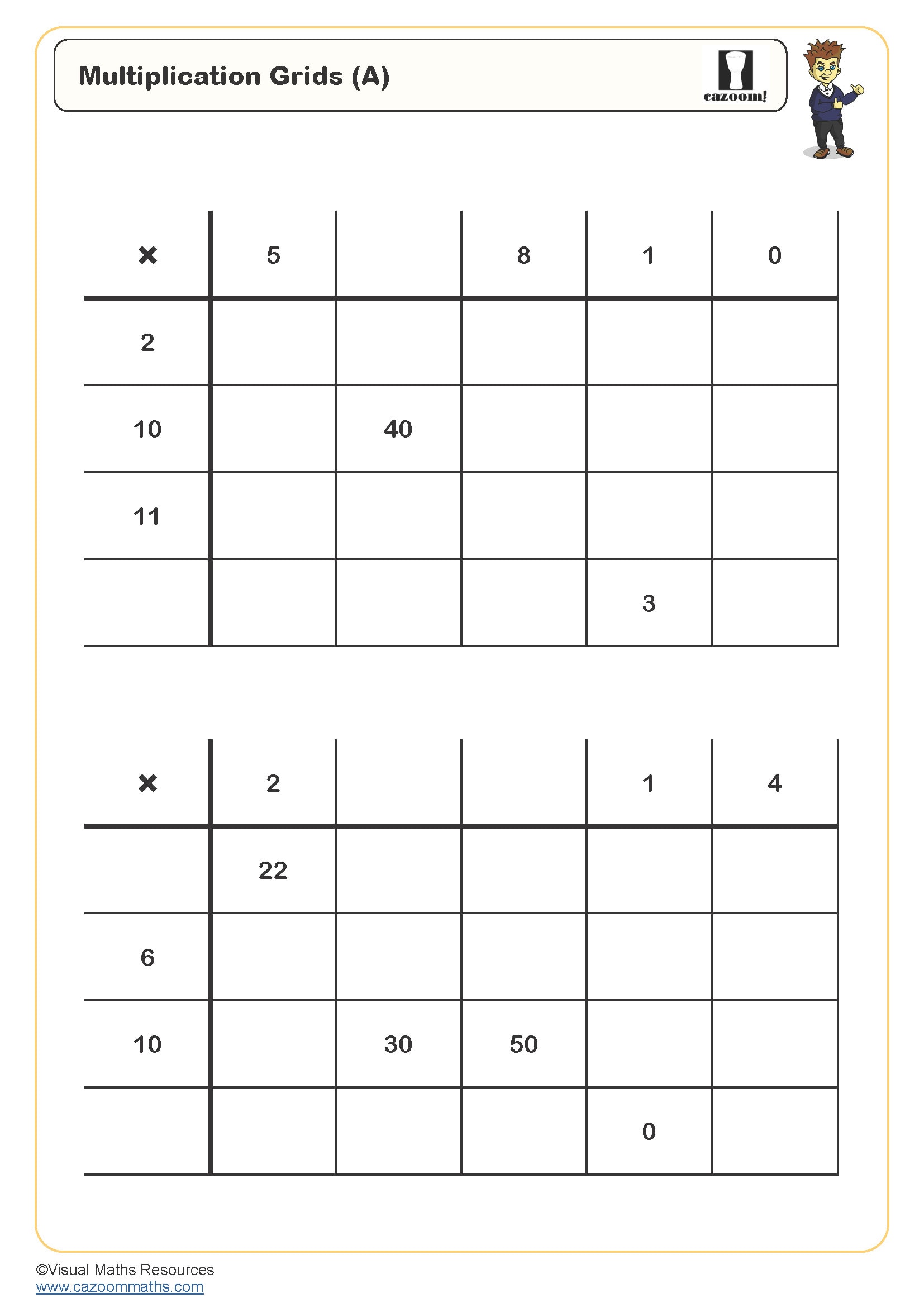 Multiplication Grids | FREE Teaching Resources