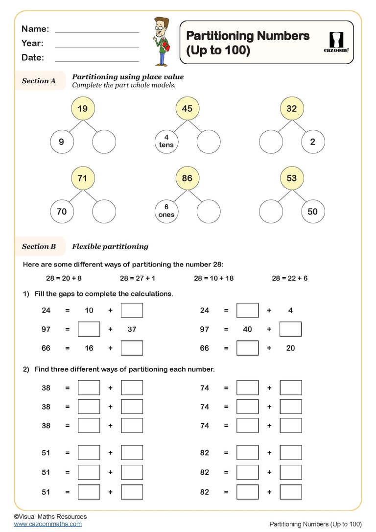 Partioning Rectangles Worksheet | Fun and Engaging Year 3 PDF Worksheets