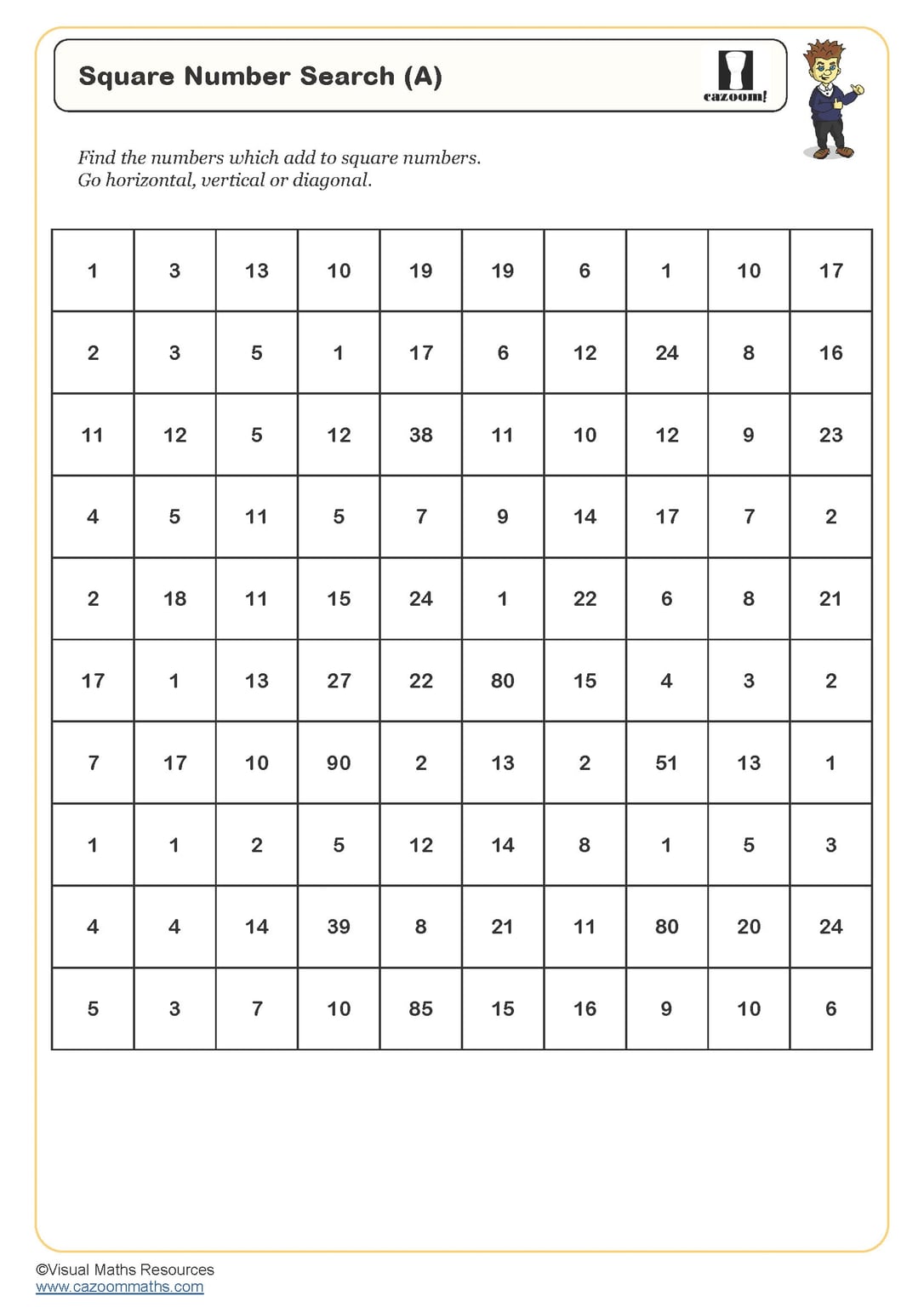 Square Number Search | FREE Teaching Resources