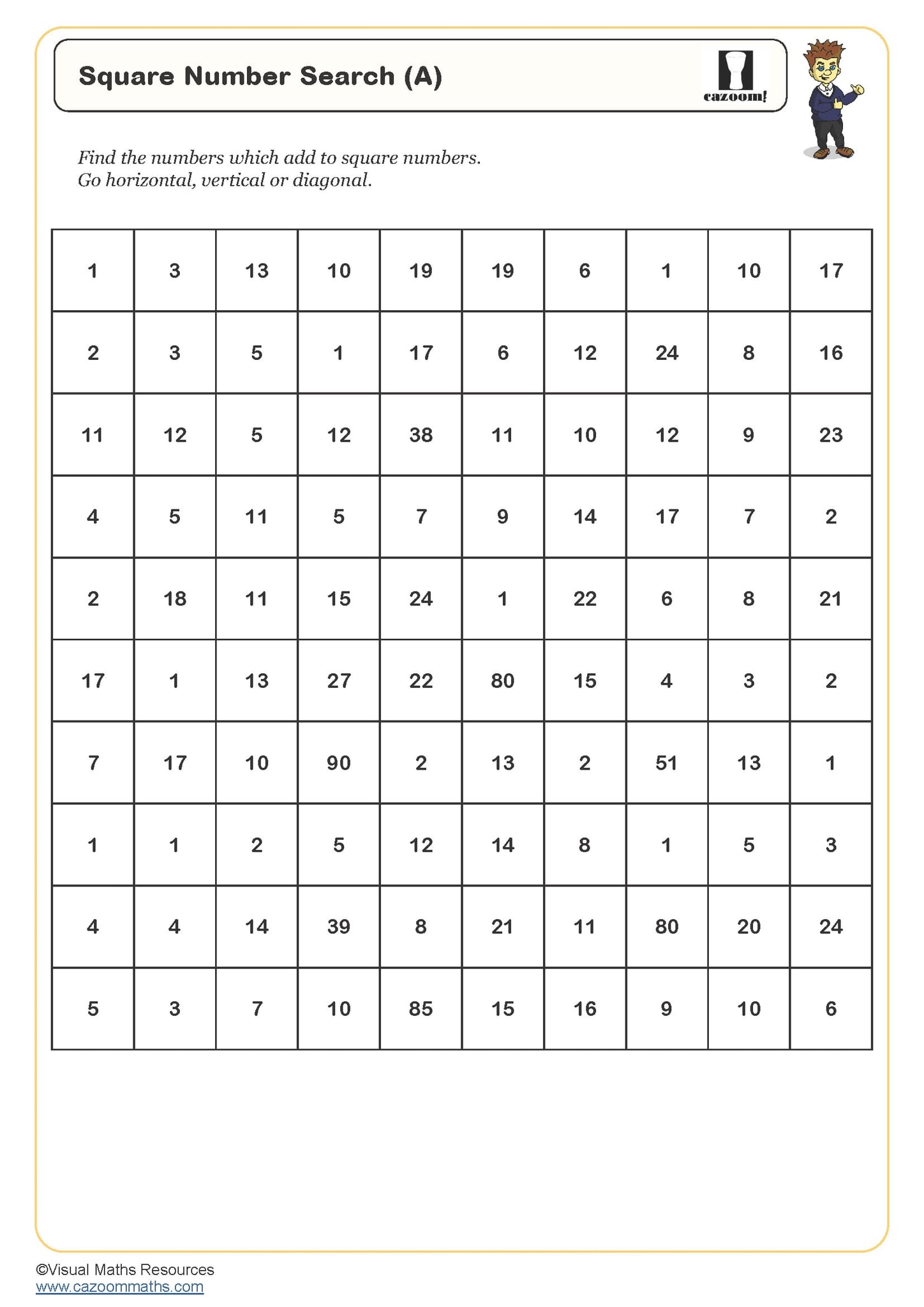 Square Number Search | FREE Teaching Resources