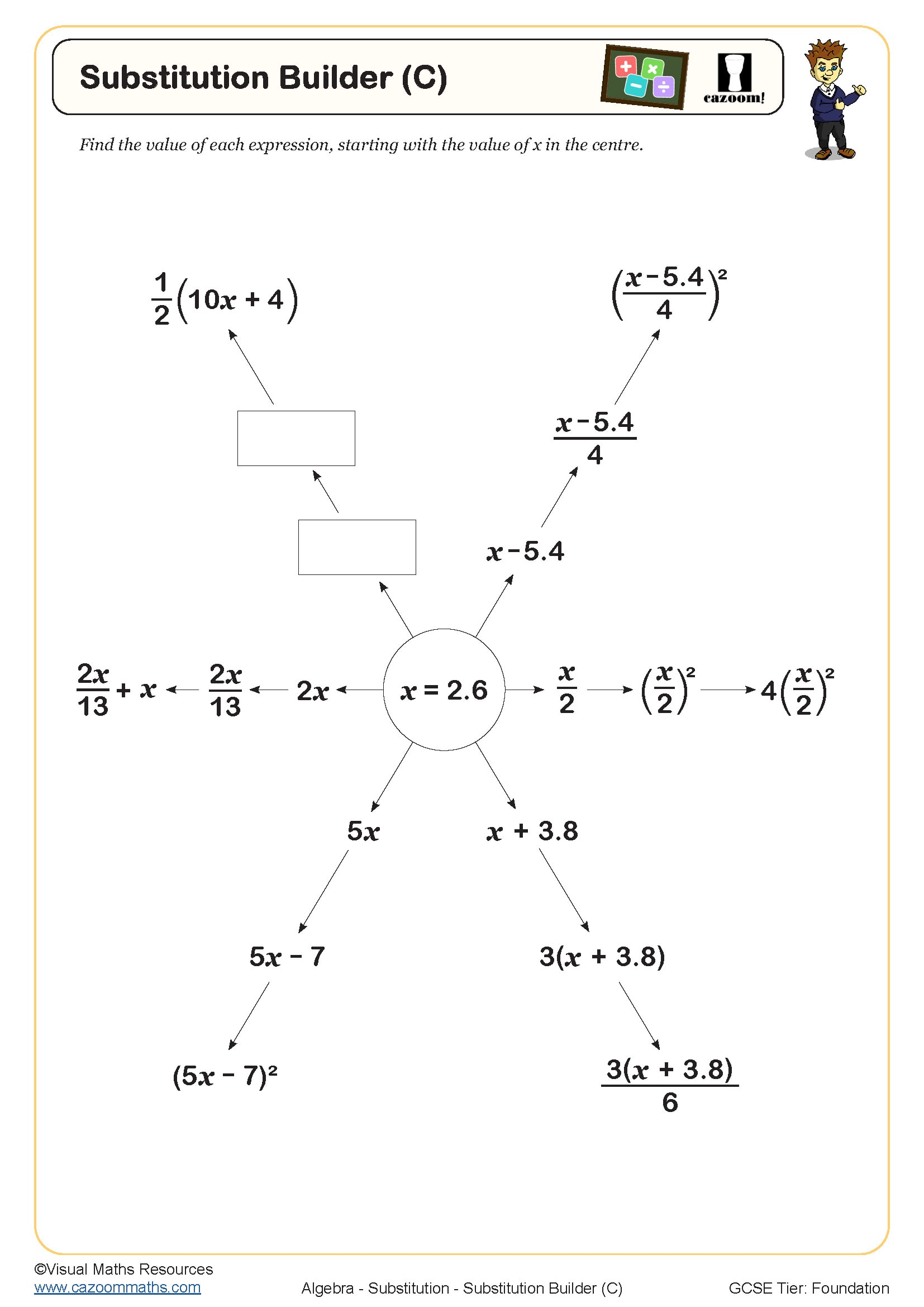 Year 9 Substitution Worksheets | PDF Printable Worksheets