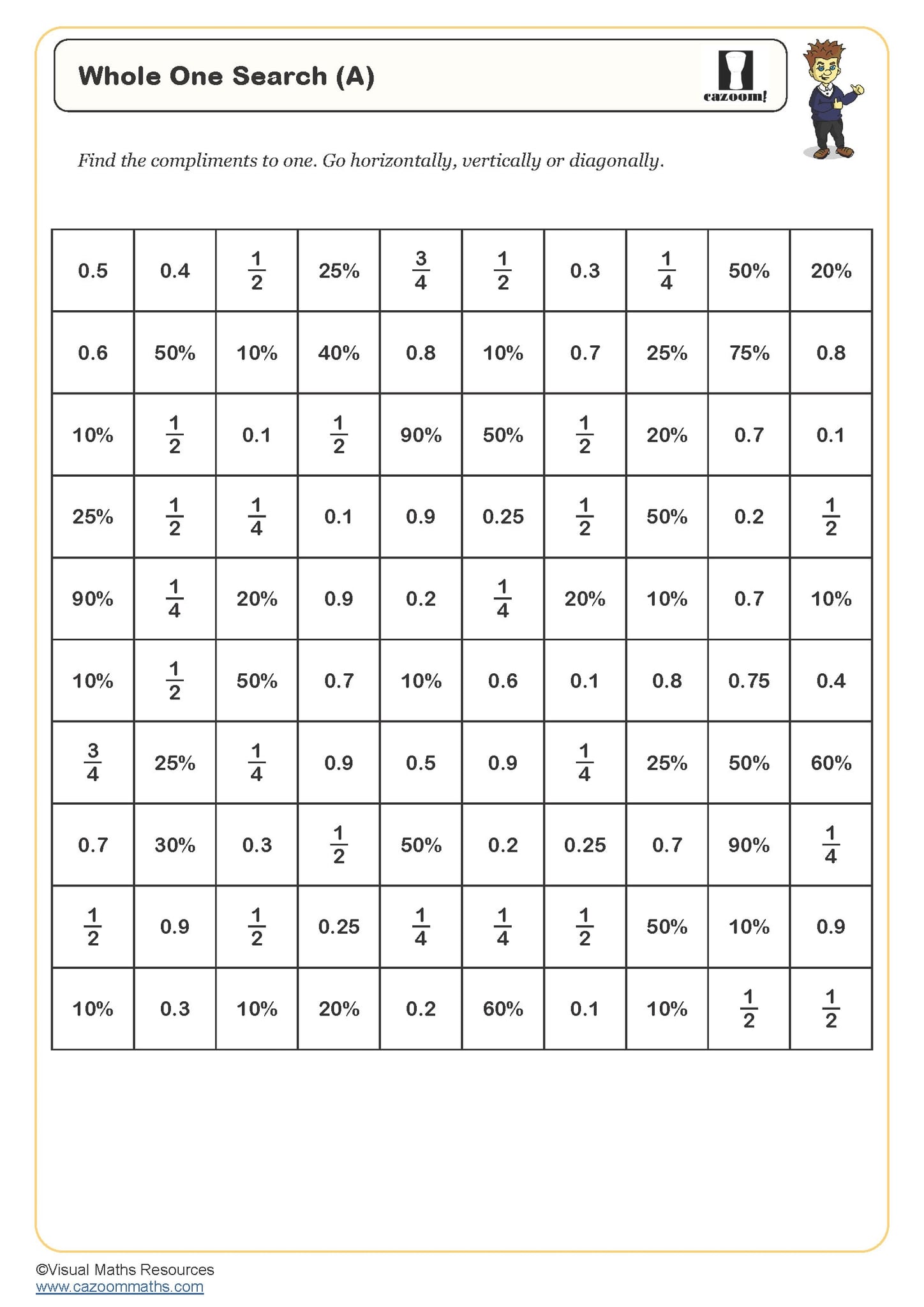 Whole One Search | FREE Teaching Resources