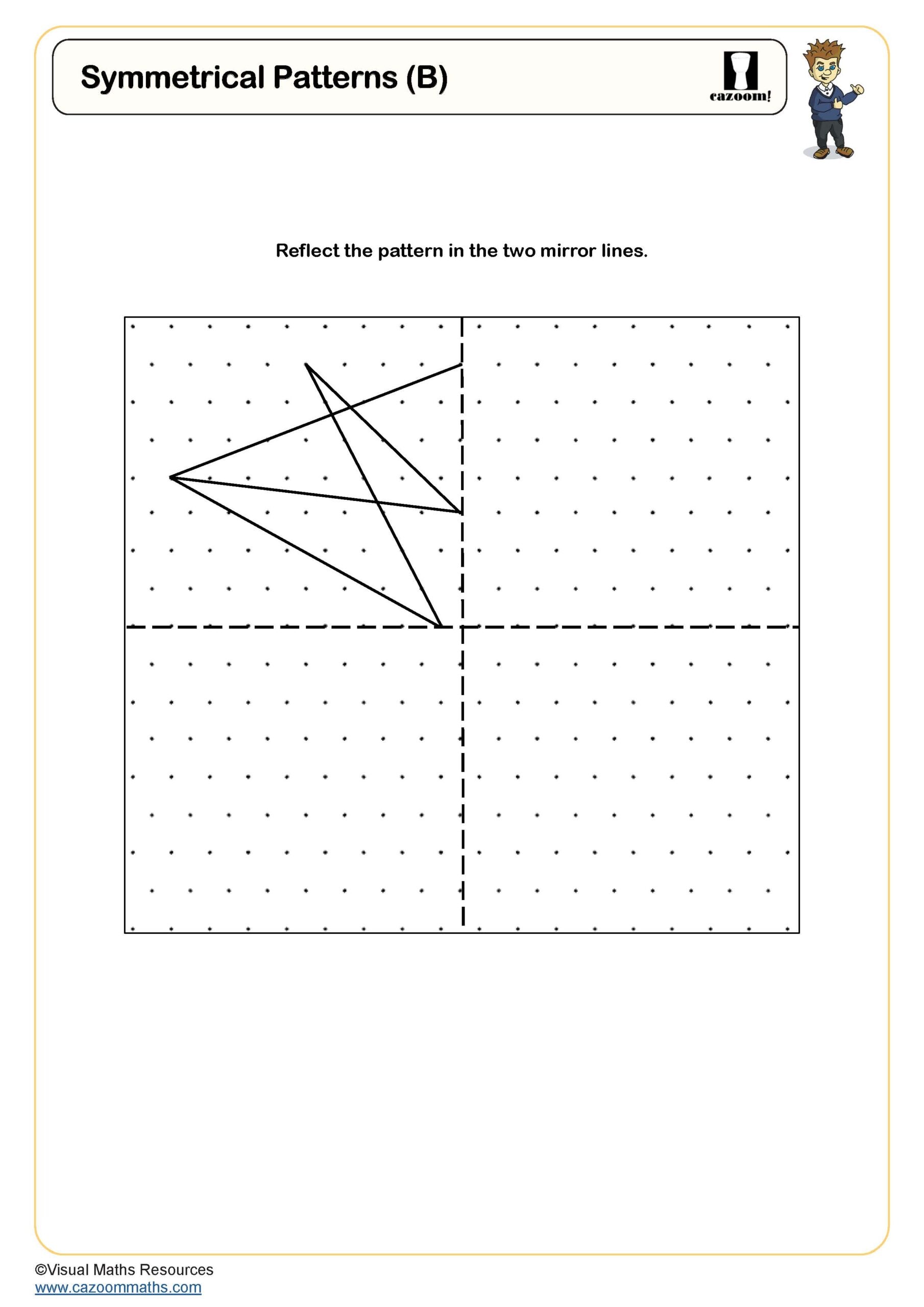 Symmetrical Patterns (B) Puzzle | FREE Teaching Resources