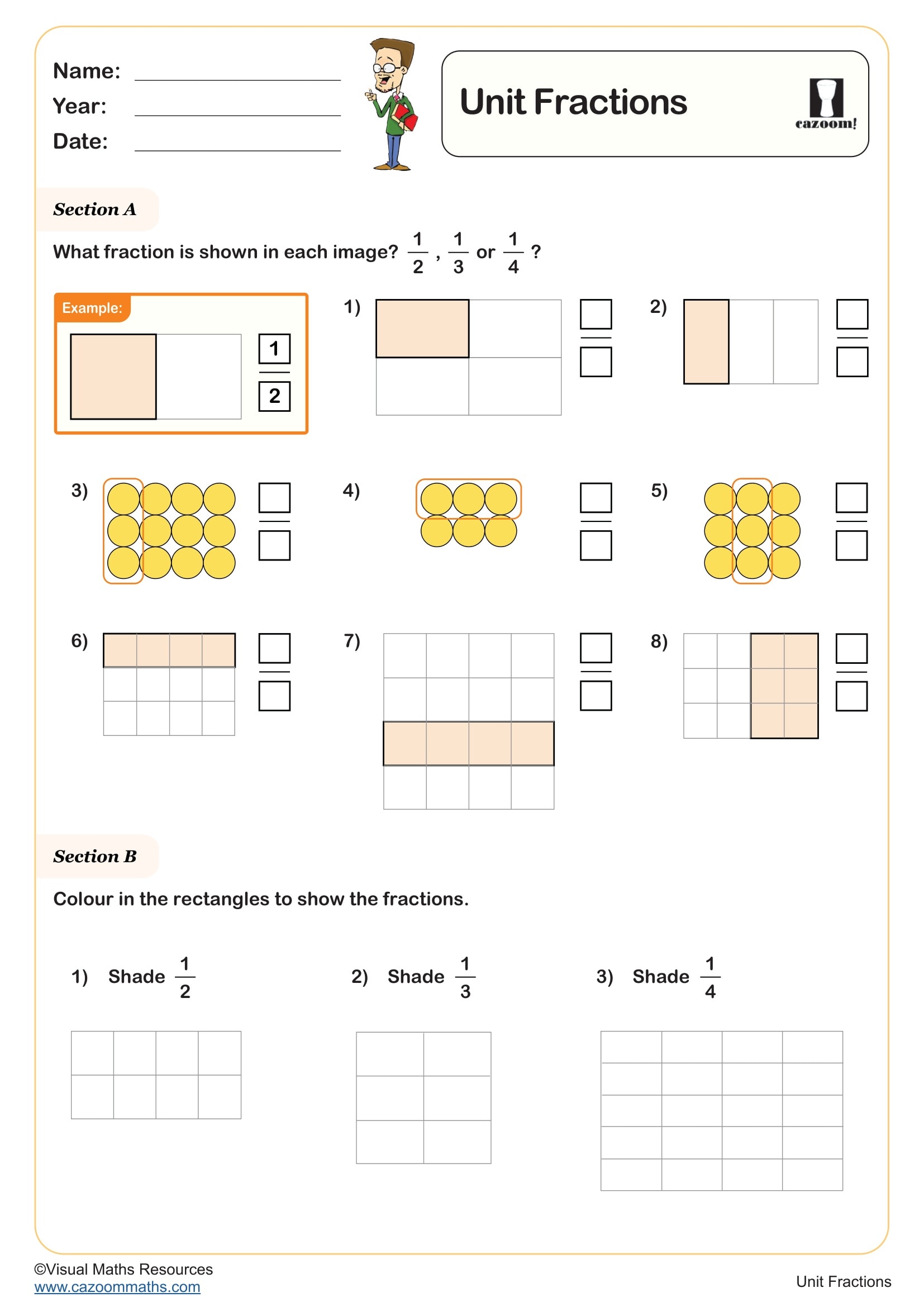 Fractions, Decimals, and Percentages Worksheets KS2| Printable KS1 and ...