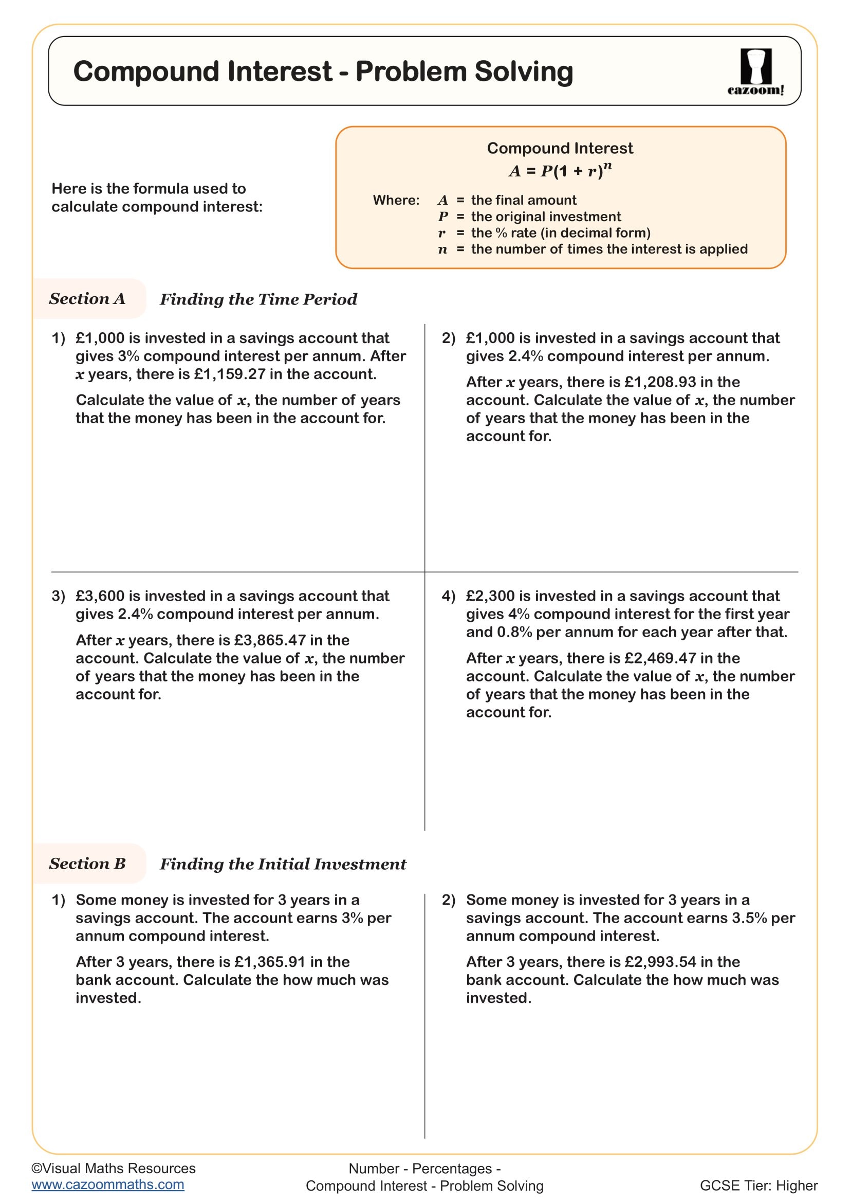 Year 8 Percentages Worksheets | PDF Printable Worksheets