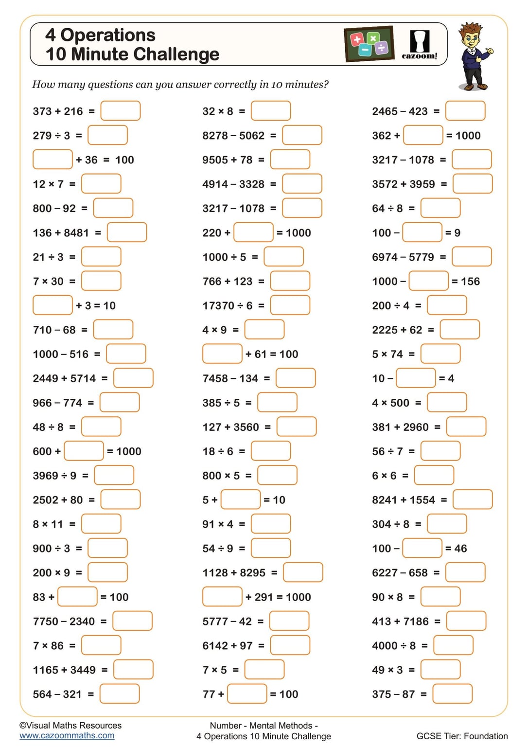 Plan and Elevations - Using Cubes (A) Worksheet | Printable PDF Year 10 ...