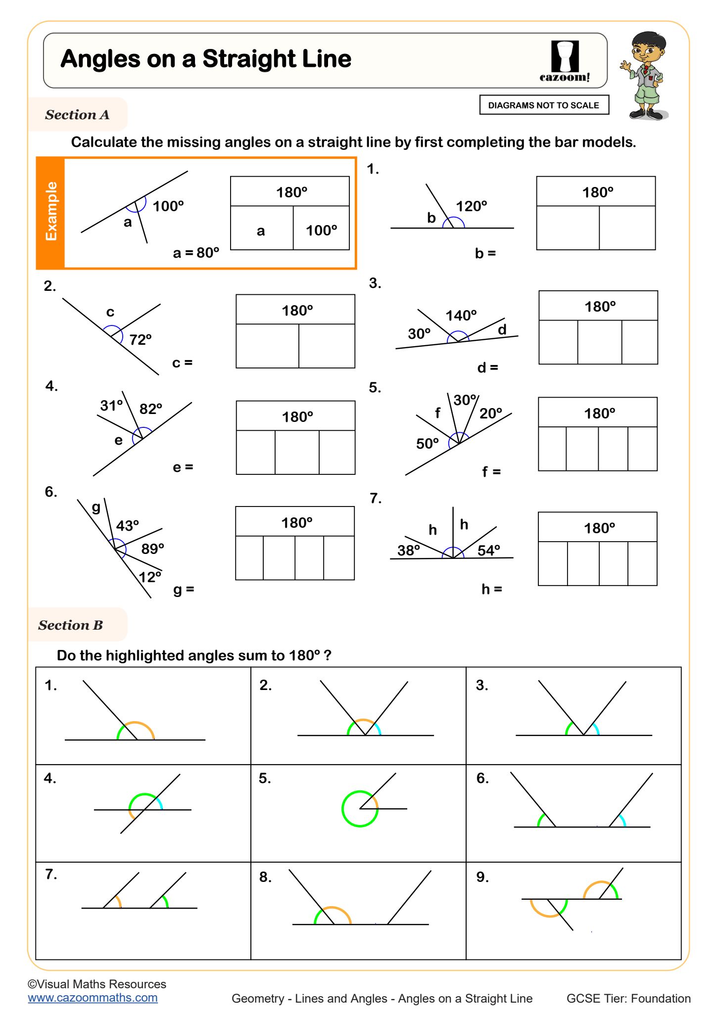 Vertically Opposite Angles Worksheet | Fun and Engaging Year 7 and Year ...