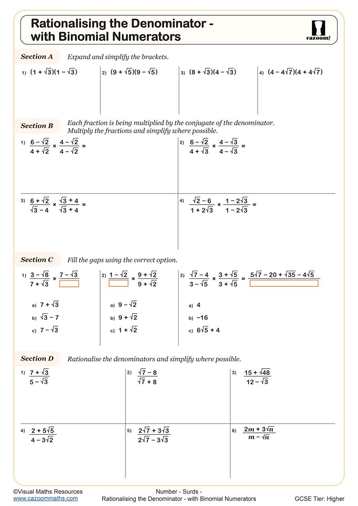 GCSE Problem Solving Questions Higher (C) Worksheet | Printable GCSE ...