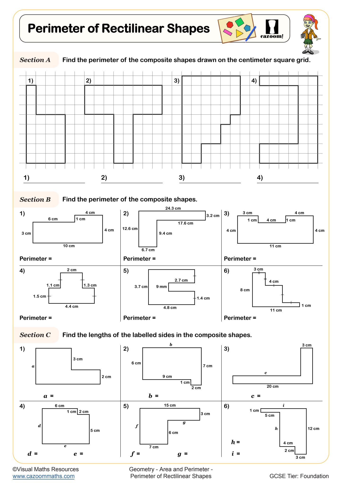Year 8 Area and Perimeter Worksheets | PDF Printable Worksheets