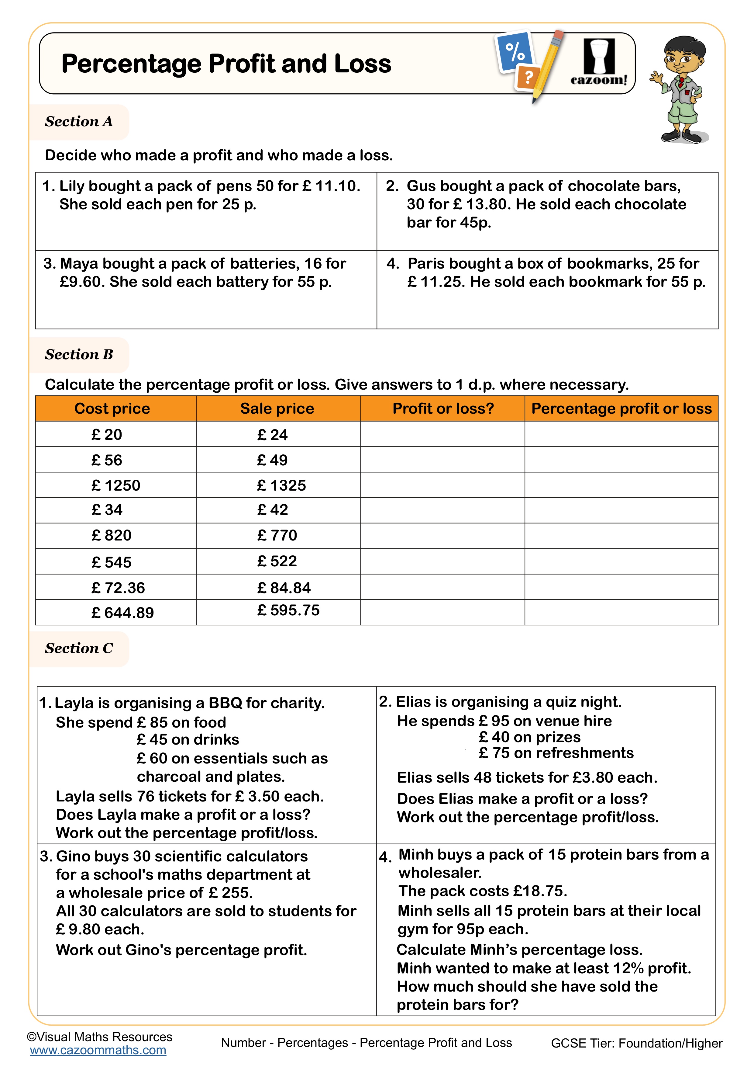Year 9 Percentages Worksheets | PDF Printable Worksheets