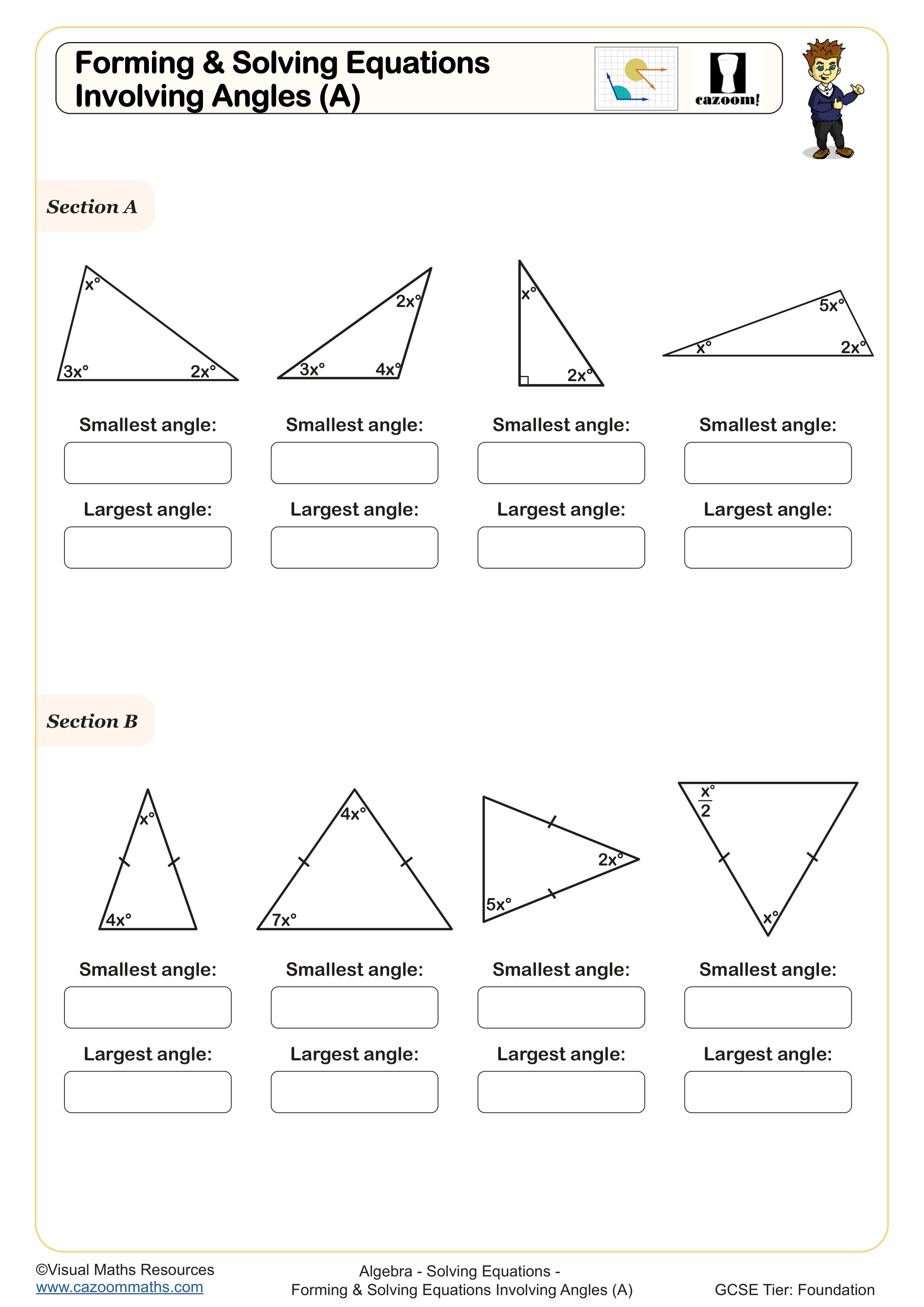 Forming Solving Equations Worksheets Ks3 Ks4