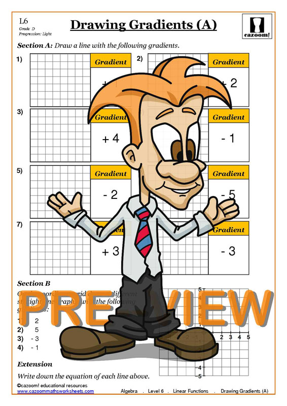 KS3 and KS4 Linear Functions Worksheets | Cazoom Maths Worksheets