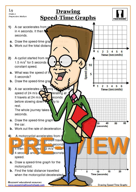 Real Life Graphs Worksheets | Cazoom Maths Worksheets