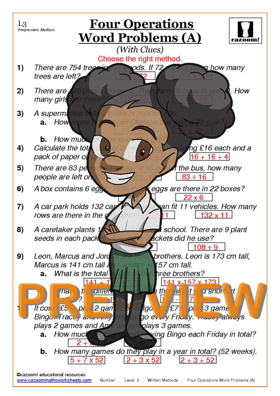 Multiplication and Division Worksheets - Written Methods - Printable ...