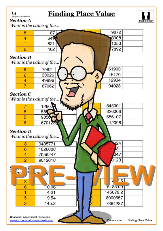 Cazoom Maths Worksheets - Free Maths Worksheets
