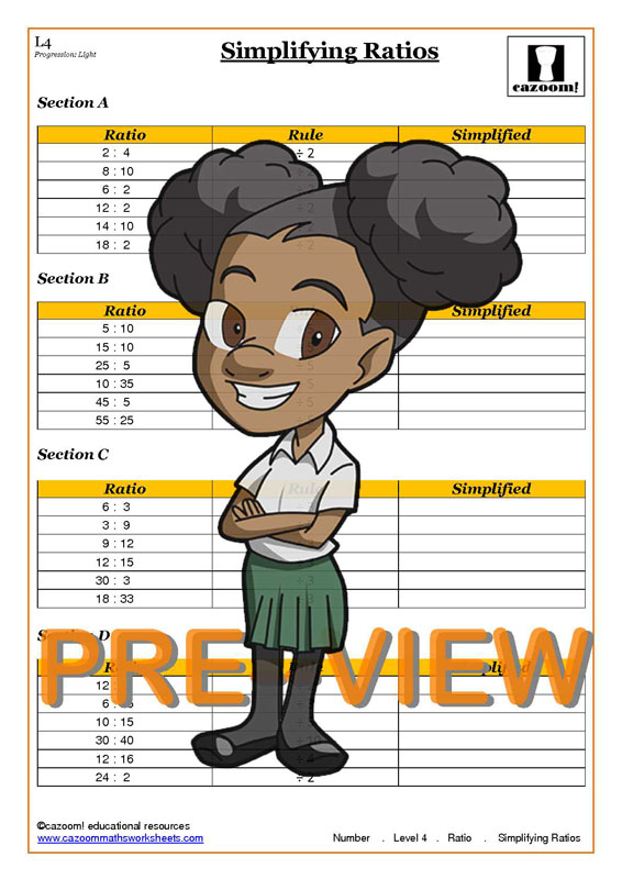 Simple Ratio Worksheets with Answers | Math worksheets