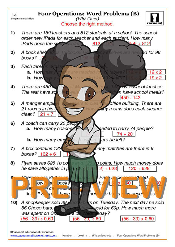 Multiplication and Division Worksheets - Written Methods - Printable ...