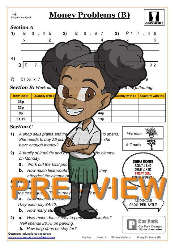 Cazoom Maths Worksheets - Year 8 Printable Maths Worksheets