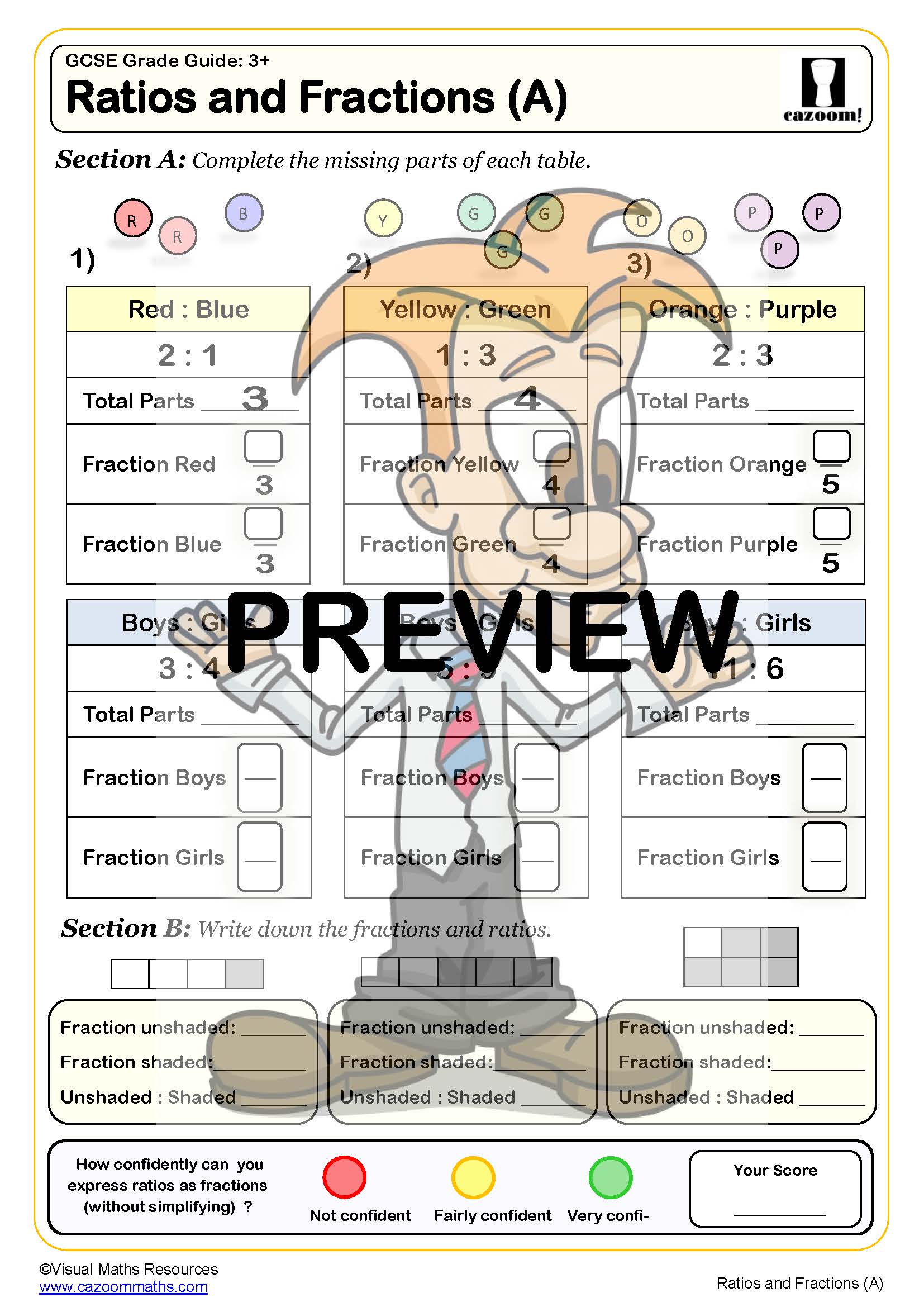 Simple Ratio Worksheets with Answers | Math worksheets