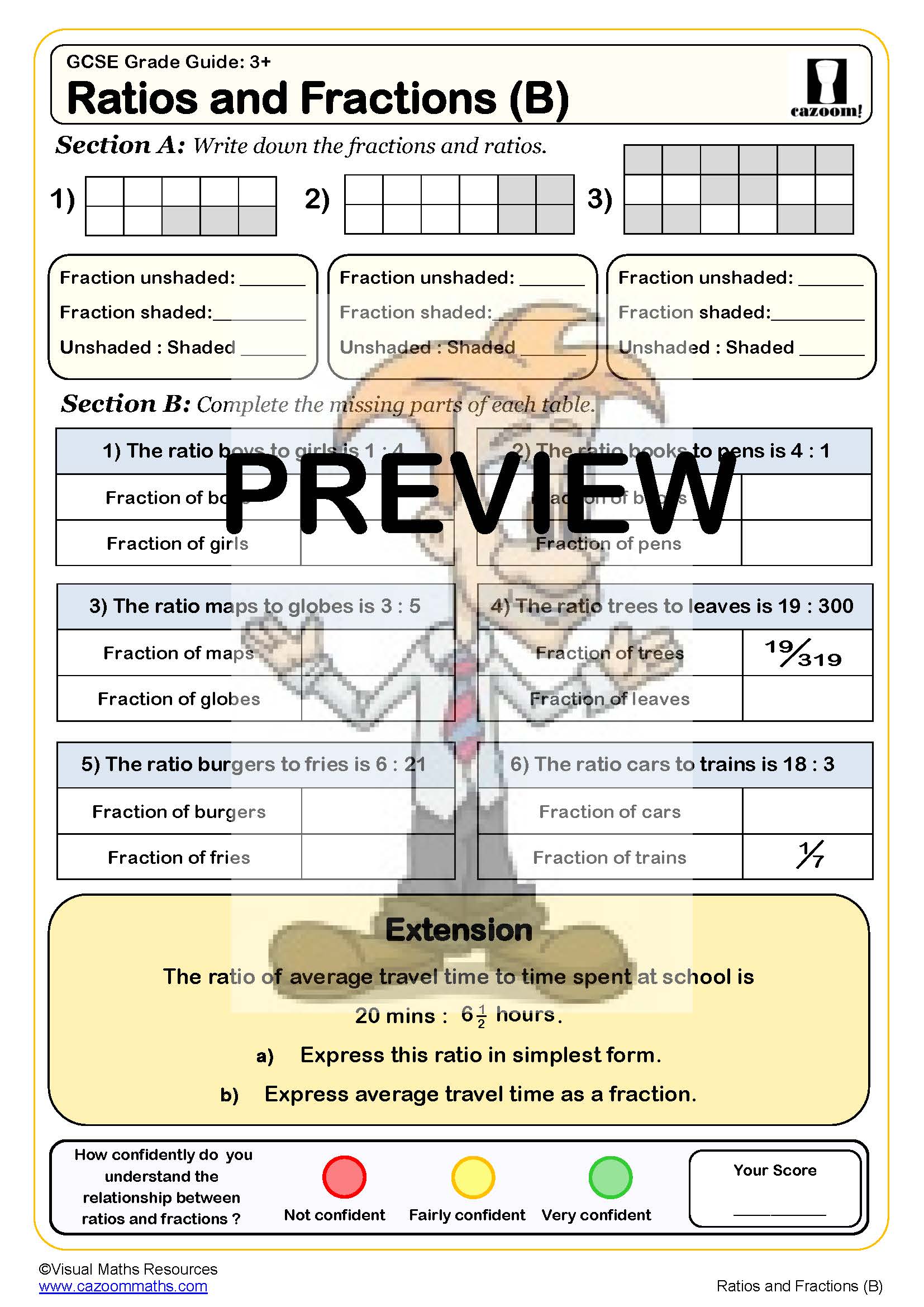 Simple Ratio Worksheets with Answers | Math worksheets