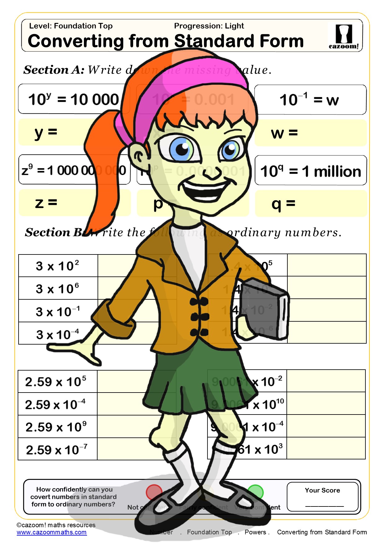 Powers Worksheet KS3 | Laws of Exponents Worksheets
