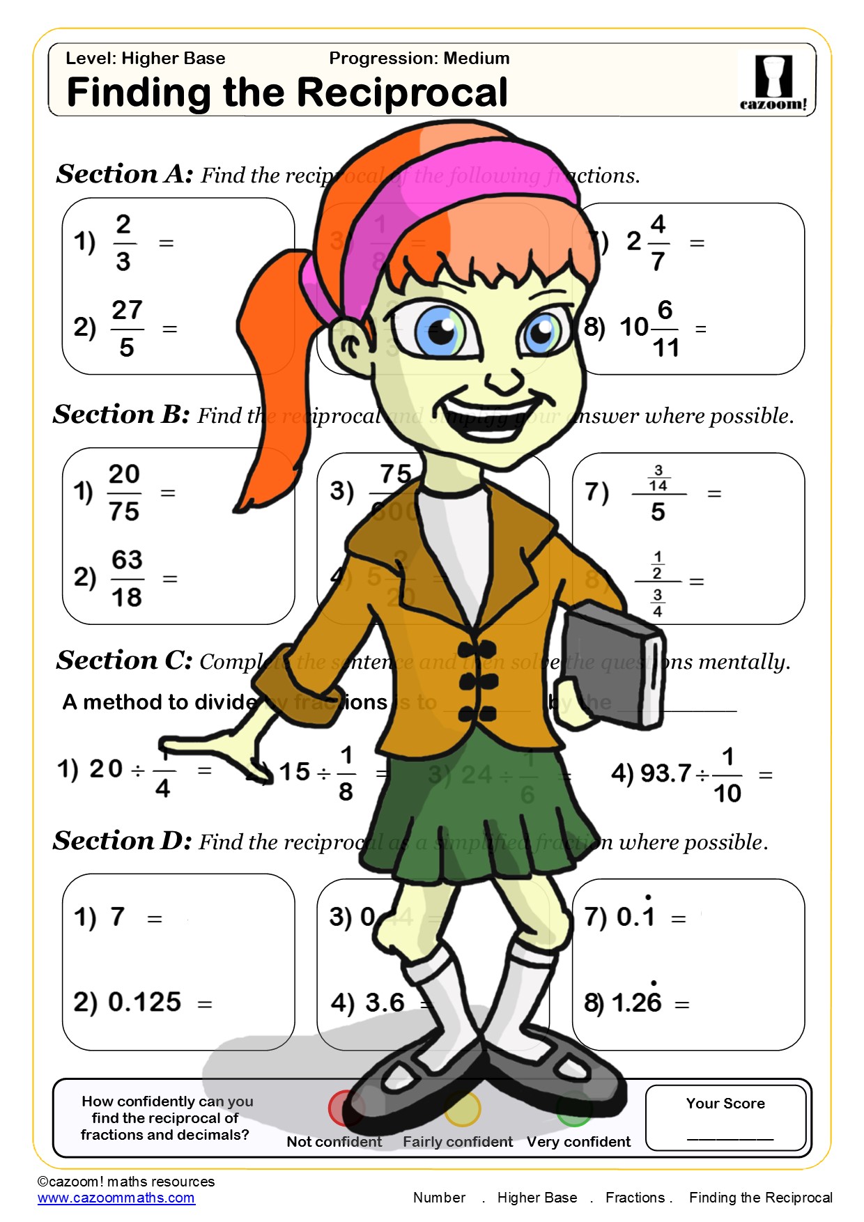 Fractions Worksheets - Equivalent Fractions Worksheet - Printable ...