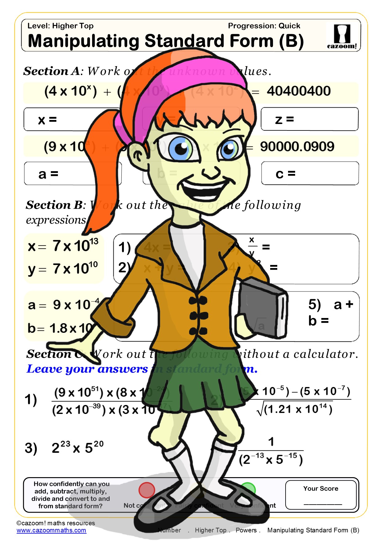 Powers Worksheet KS3 | Laws of Exponents Worksheets