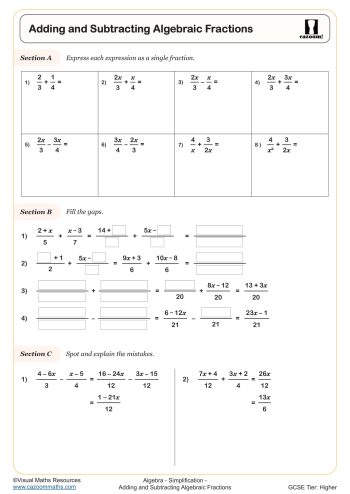 New KS3 and KS4 Maths Worksheets | PDF Worksheets | Cazoom Maths