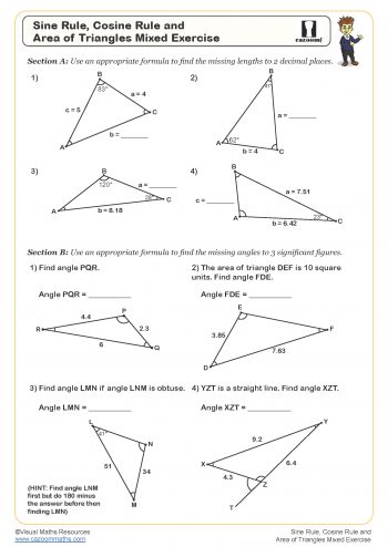 Trigonometry Worksheets - Printable Worksheet for Trigonometry ...